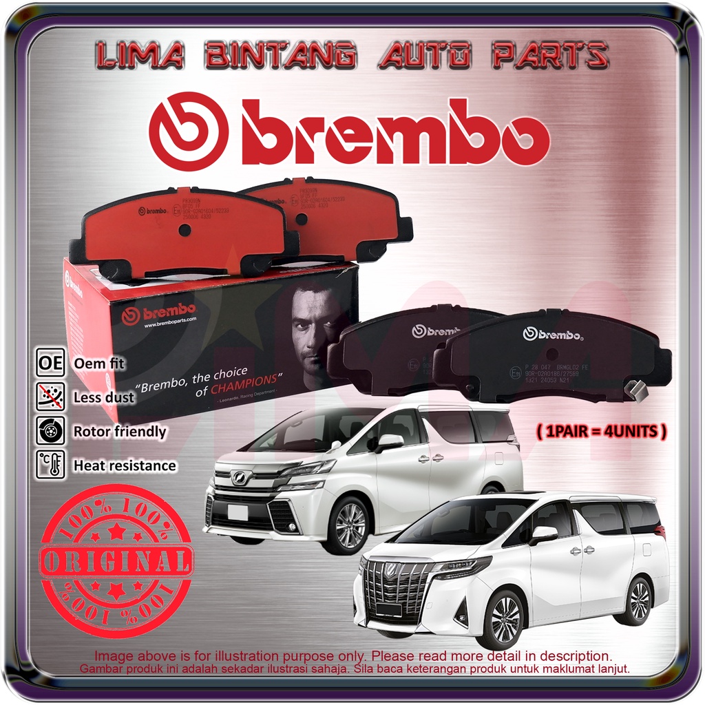 Toyota Alphard , Vellfire AGH30 GGH30 Front / Rear Brake Pads , Disc ...