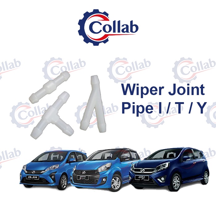 Collab 100pcs WIPER JOINT PIPE Y / PIPE I / PIPE T PERODUA MYVI ALZA ...