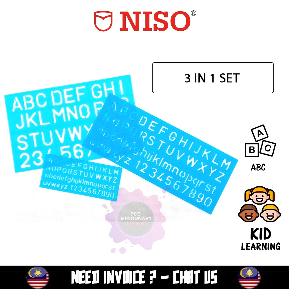 ABC Ruler (STENCIL ALPHABET) / Pembaris Abc - (1'pcs) | Shopee Malaysia