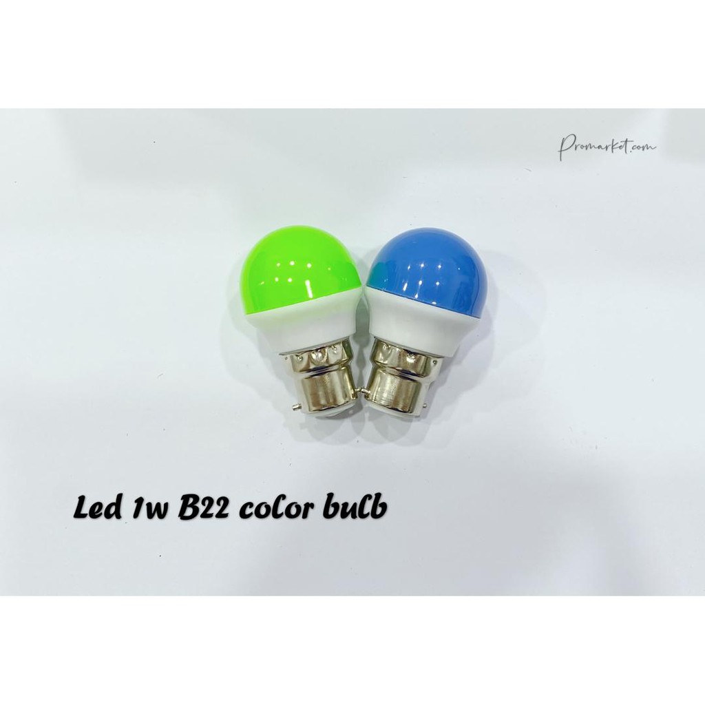 Led Color Bulb B22 1W Ping Pong Pin Type Decoration ( Blue Green ...