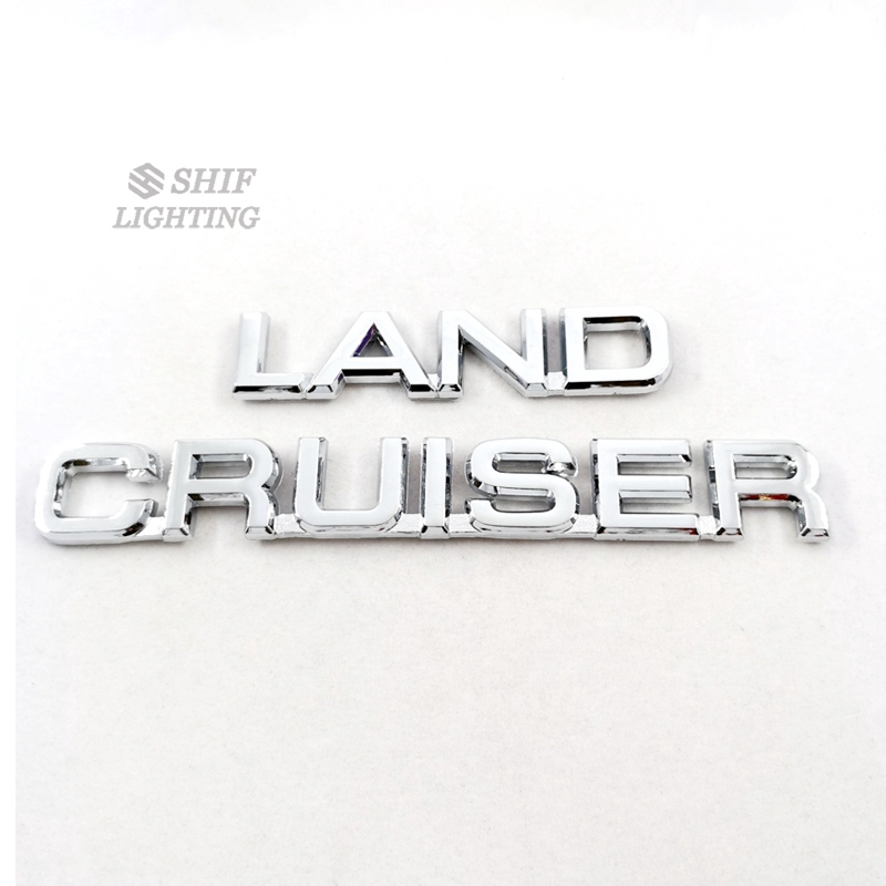 1 X ABS Chrome LAND CRUISER Letter Logo Auto Trunk Lid Emblem Badge ...