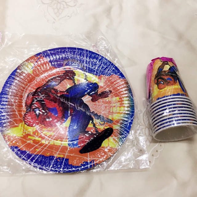 Spiderman paper plate/paper cup | Shopee Malaysia