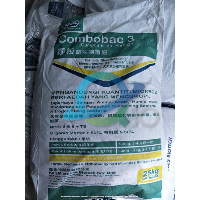 Ken Combobac 3- (Bio Fertilizer) 25kg | Shopee Malaysia