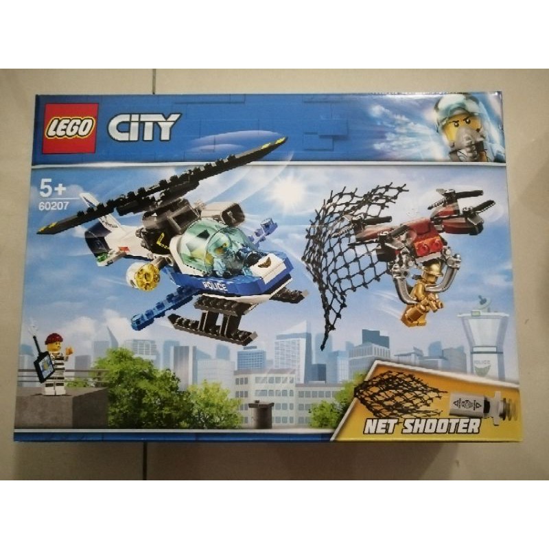 Lego 60207 City Police Helicopter Drone Net Shooter gold figure ...