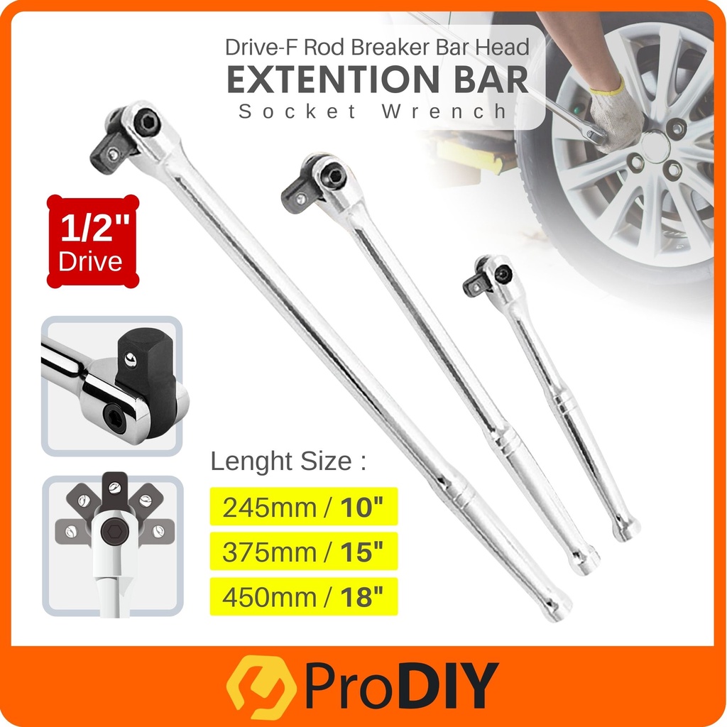 1/2 Inch Drive F Rod Breaker Bar Head Socket Wrench F-Handle Hand Tool ...