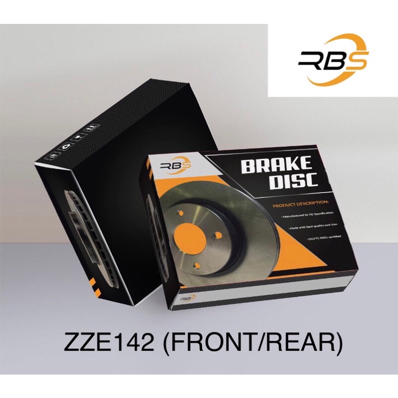 TOYOTA ALTIS ZZE142 FRONT OR REAR DISC ROTOR OR BRAKE DISC - BLACK ...