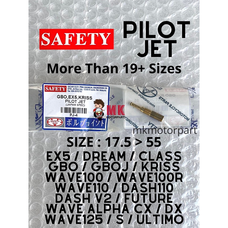 [ SAFETY ] PILOT JET Honda EX5 Dream Class GBO GBOJ KRISS Wave100 ...
