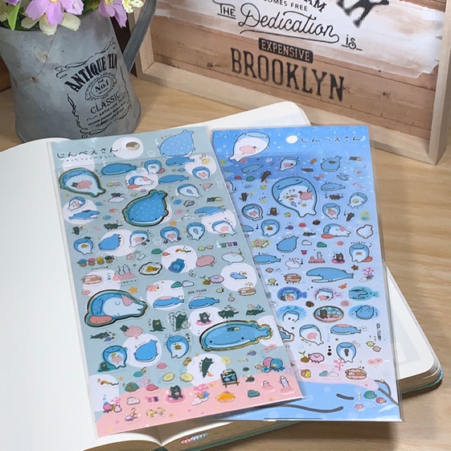 Cartoon Jinbesan Sticker Sheet | Shopee Malaysia