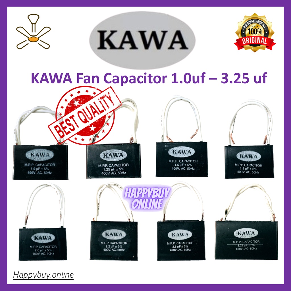 KAWA Fan Capacitor Ceiling Table Auto Fan Kipas Kapasitor Capasitor ...