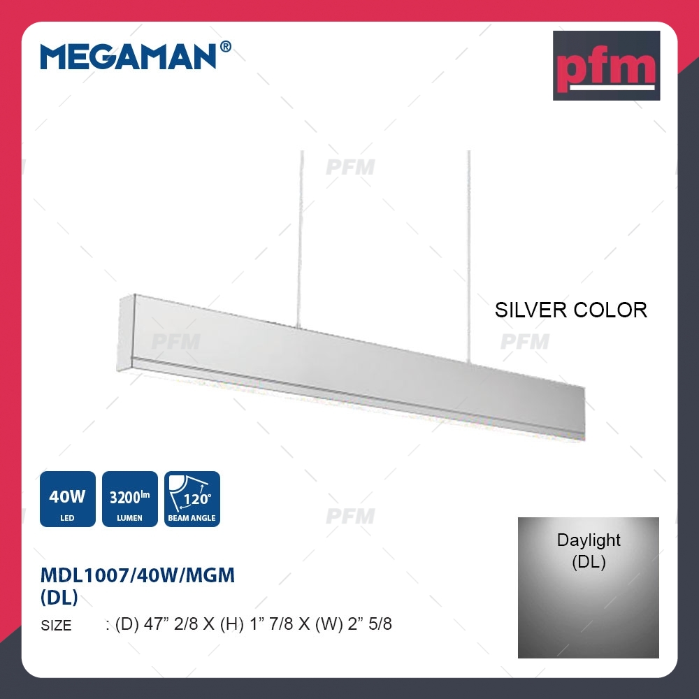MEGAMAN MDL1007 40W/60W LED INDOOR BATTEN | Shopee Malaysia
