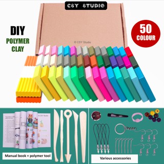 Polymer Clay Art DIY Creative Clay 50 Colour Clay Ring Kindergarten ...