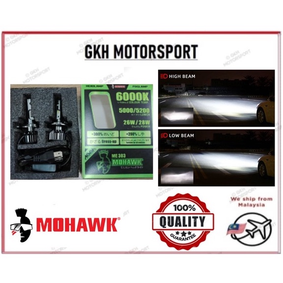 Original MOHAWK 2022 LED BULB HIGH POWER 4300K 6000K HEAD LAMP FOG LAMP ...