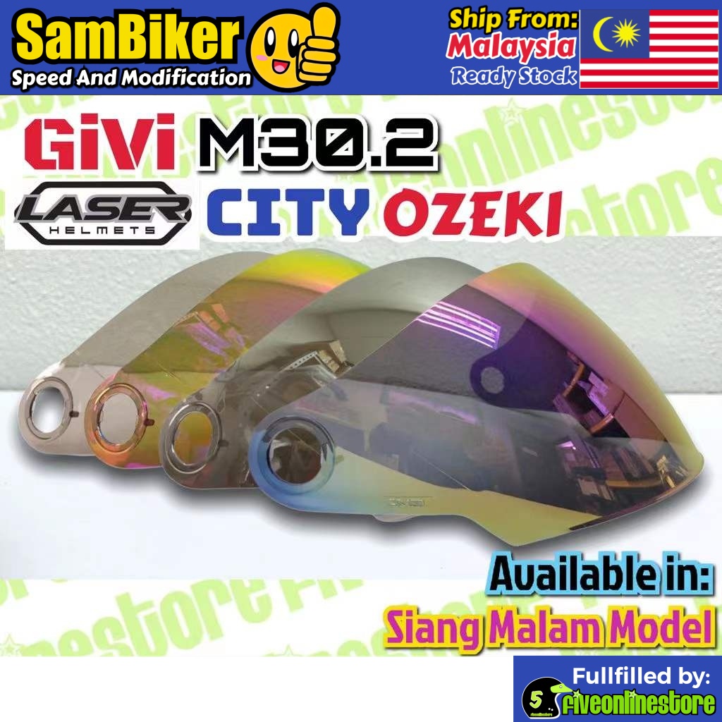 GIVI M30.2 Laser City Ozeki Visor Siang Malam Compatible Visor READY ...