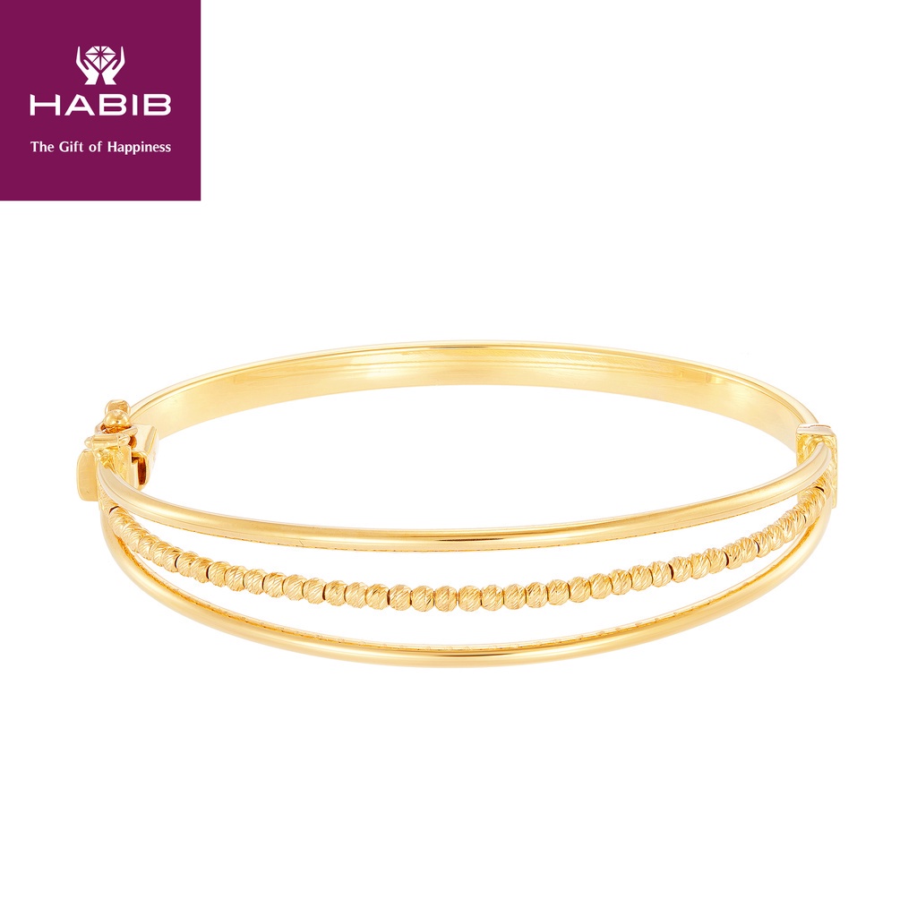 HABIB Oro Italia Aeolus Gold Bangle, 916 Gold | Shopee Malaysia