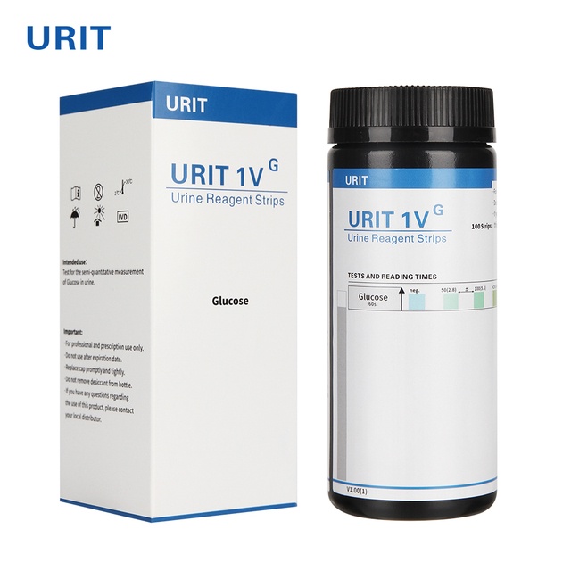 URIT 9-in-1 Urine Test Strips 100ct Urinalysis Dip-Stick Testing Kit ...