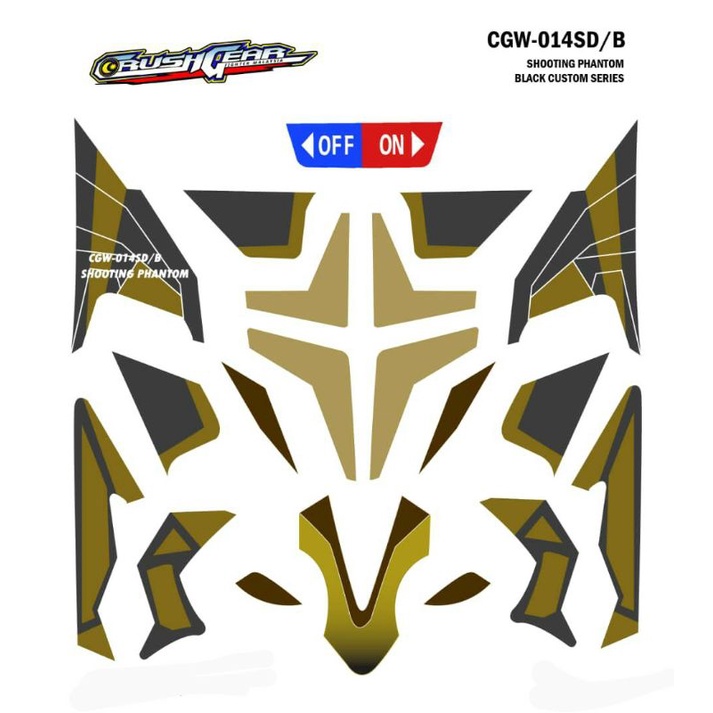Black Gold Shooting Phantom Sticker Crush Gear Waterproof | Shopee Malaysia