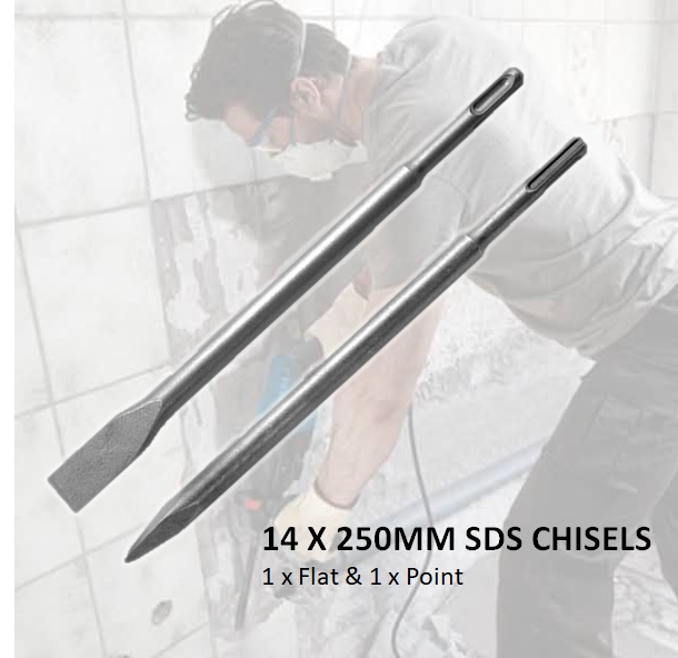 Sds Plus Chisel Twin Pack (1 x Bull Point & 1 x Flat) | Shopee Malaysia