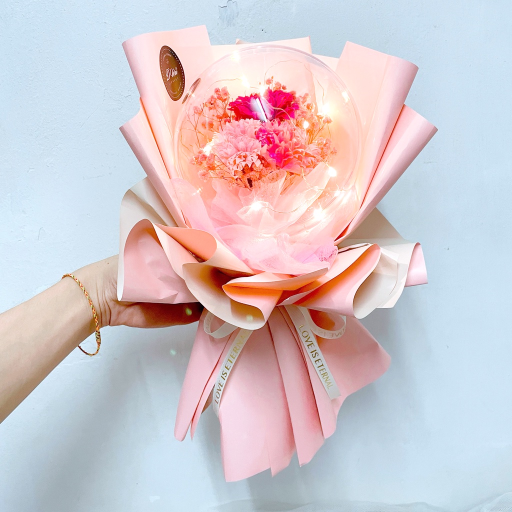 Mother's Day Special Transparent Acrylic Ball Balloon Soap Carnation ...