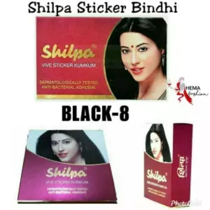plain colour Shilpa pottu black 8(box) | Shopee Malaysia