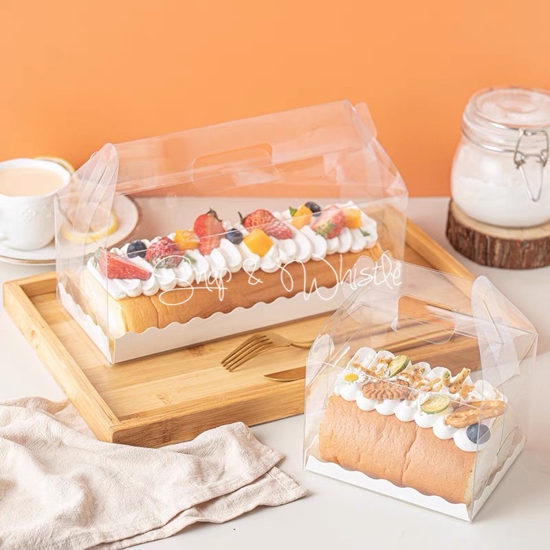 [PROMOTION] Transparent Cake Box Swiss Roll Box Kek Tapak Kuda Kek ...