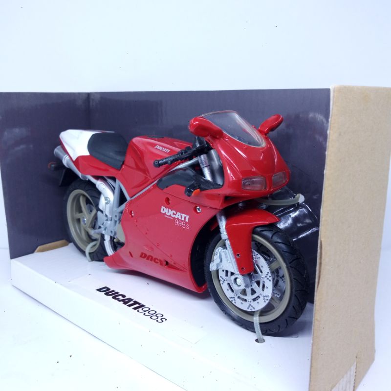 Diecast Miniature Motor Moge/Sport Ducati 998s Newray 1:12 | Shopee ...
