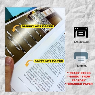 READY STOCK 85GSM 128GSM 157GSM MATT ART PAPER A4 A3 SIZE (100 SHEET ...