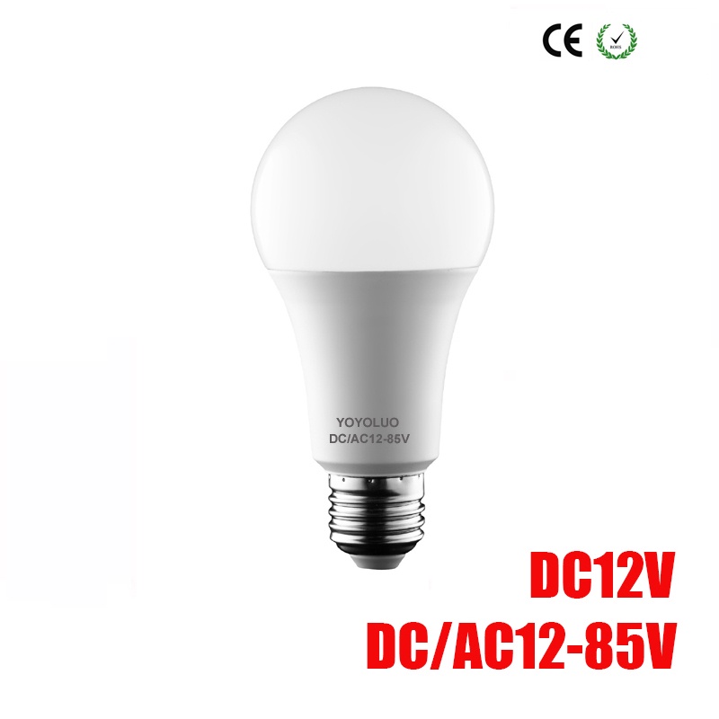 DC 12V LED Bulb E27 DC AC 12V 24V 36V 48V Lamps 3W 6W 9W 12W 15W 18W ...