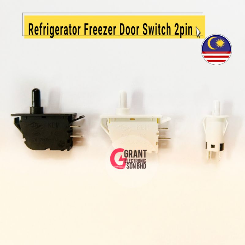 Refrigerator Freezer Door Switch 2 pin 13mm button peti sejuk switch ...