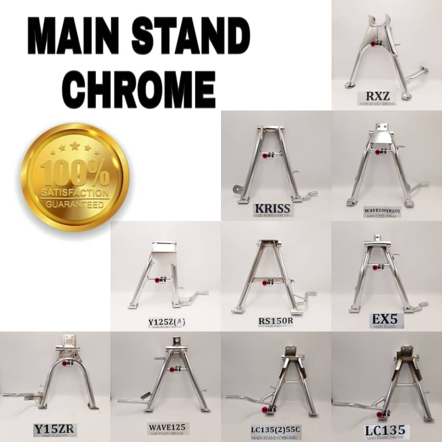 MAIN STAND CHROME LC135 KRISS Y15 RS150 EX5 Y125Z WAVE125 RXZ WAVE100R ...