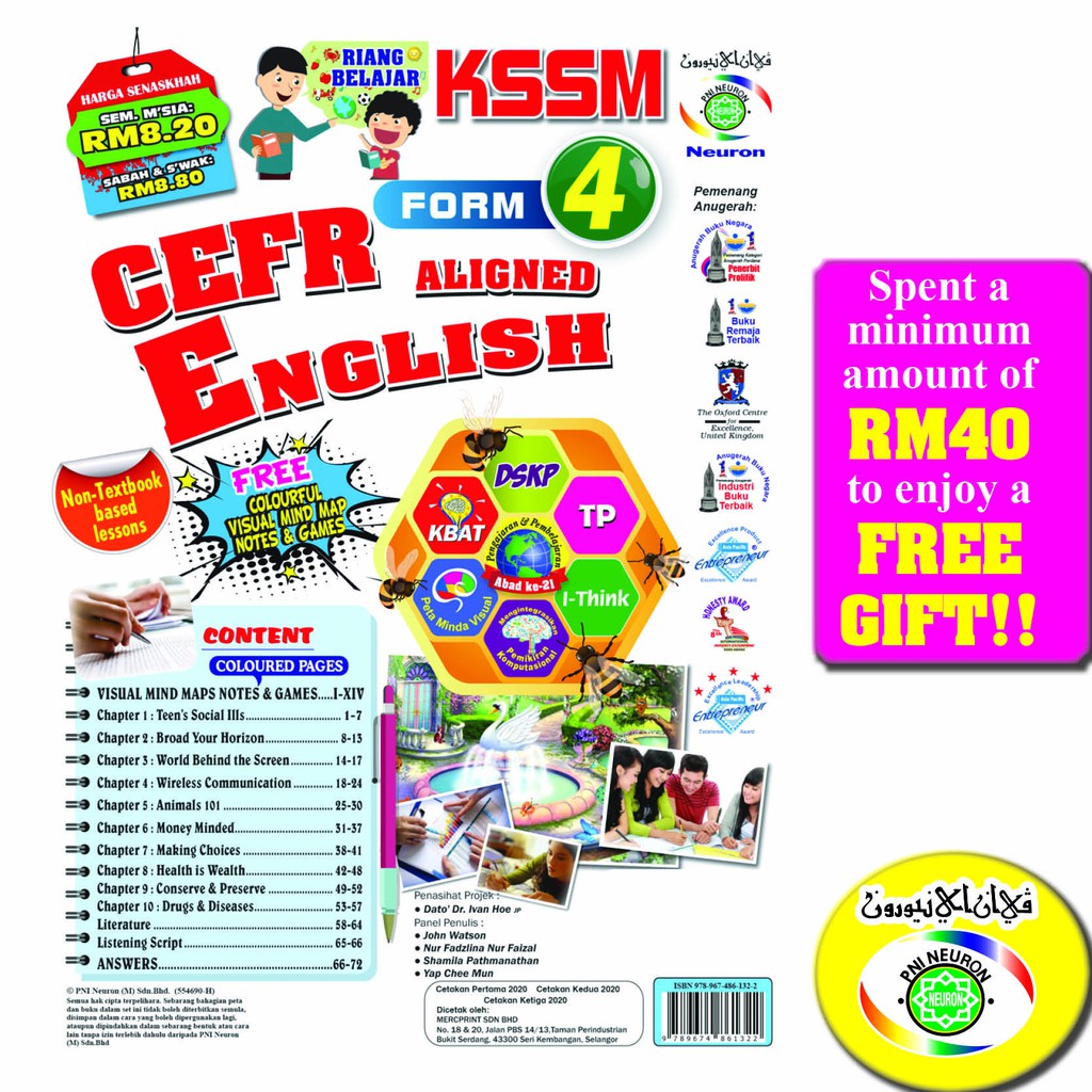 Riang Belajar KSSM CEFR Aligned English Form 4 | Shopee Malaysia