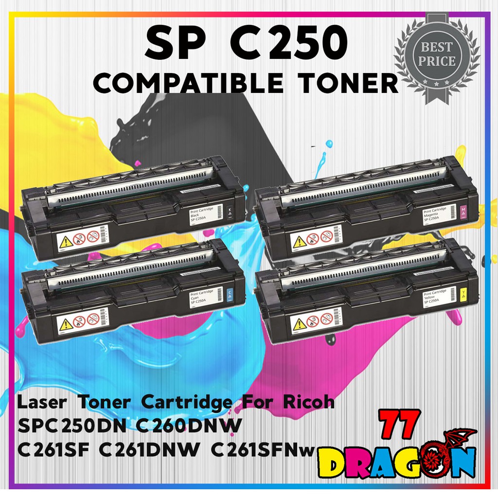 Compatible Colour Toner Ricoh Aficio SP C250DN C250 SPC250DN C260DNW C261SF C261DNW C261SFnw ...