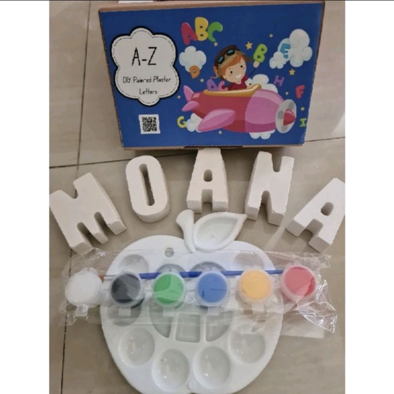 Diy Painted plaster Letters, Let's Paint your own name / initial name ...