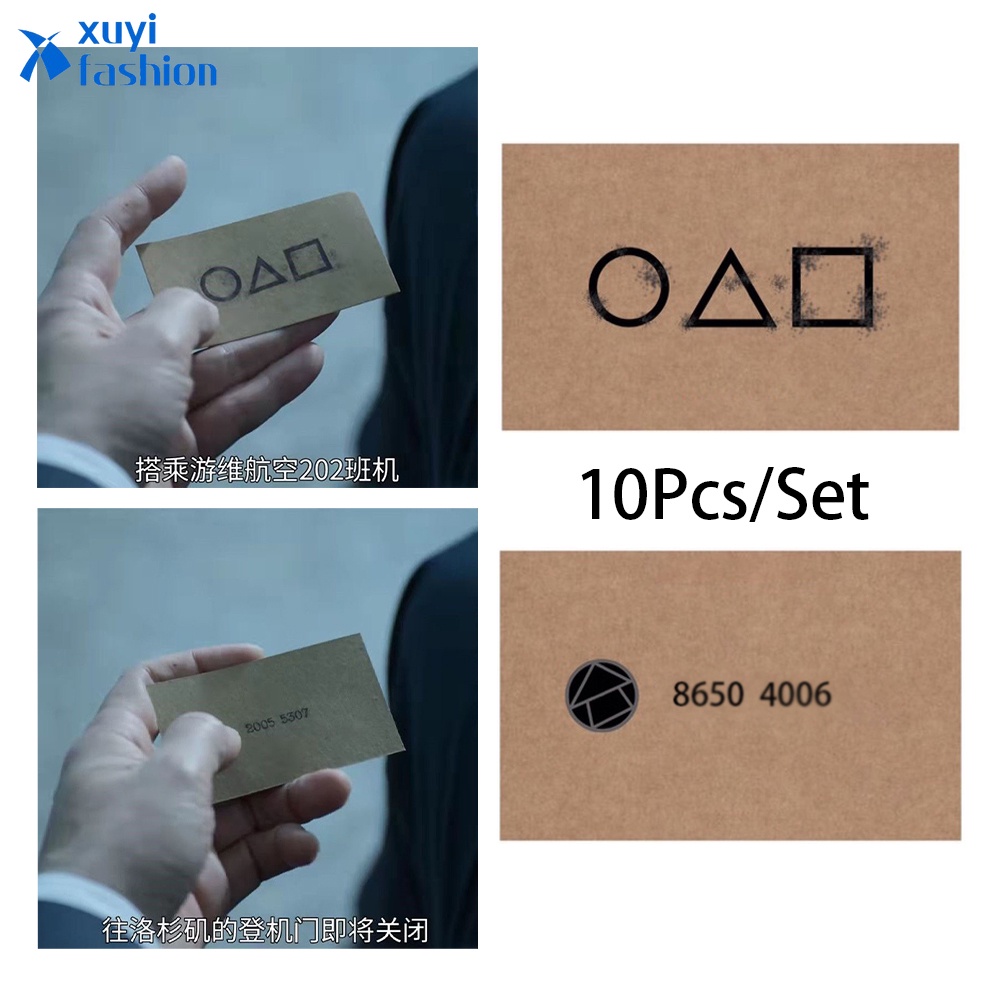 10pcs/set Hot Korean TV Series Squid Game Card Same Type of Peripheral ...