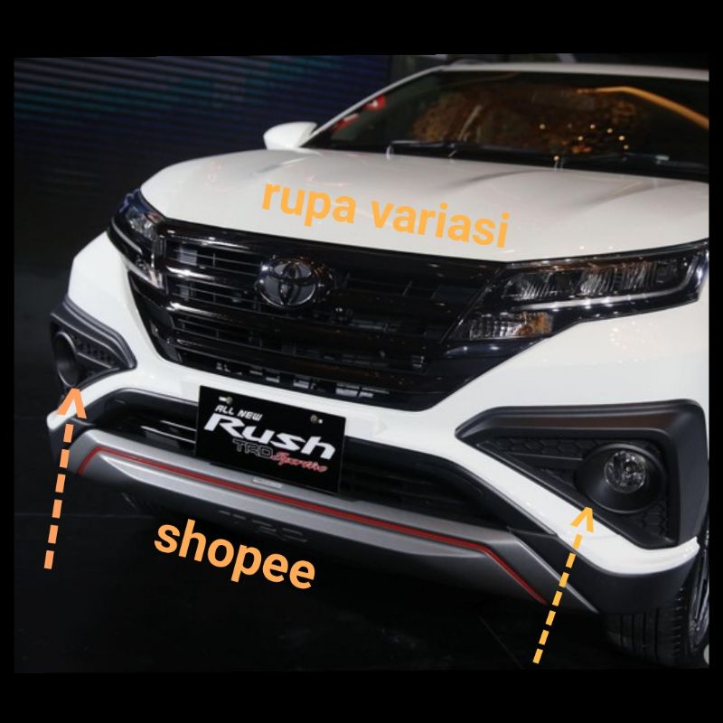 HITAM Cover ring foglamp bumper toyota all new Rush 2018 2019 2020 2021 ...