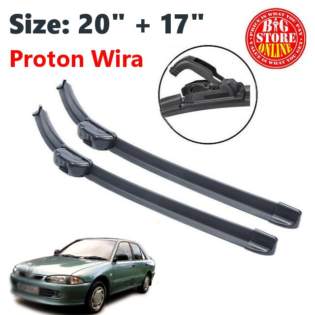 SILICONE WIPER BLADE CAR WIPER WINDSHIELD WIPER FOR PROTON WIRA (20"/17") | Shopee Malaysia