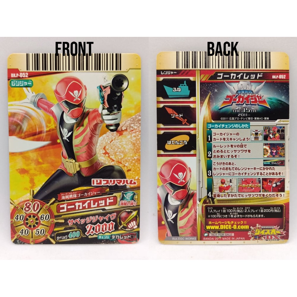 Super Sentai / Power Rangers Card Battle: Dice-O (Second Generation) Gokaiger / Gorengers ...