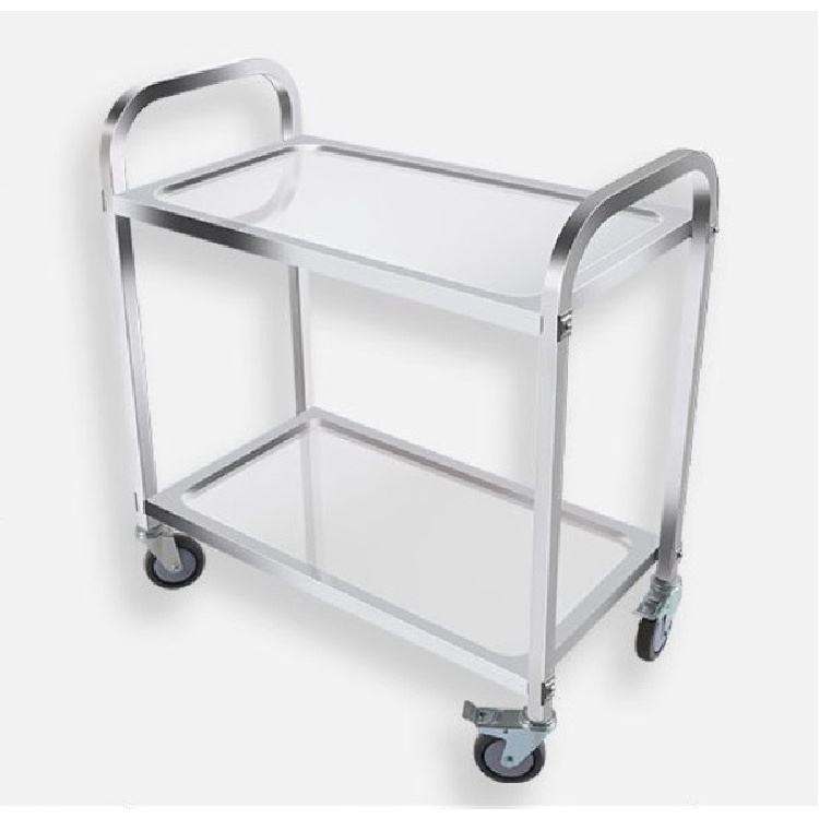 KIZZY 2 Tier Stainless Steel Trolley Troli | Shopee Malaysia