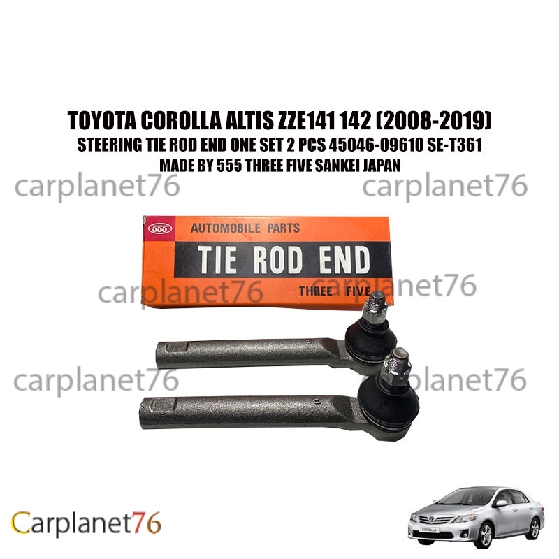 TOYOTA COROLLA ALTIS ZZE141 142 (2008-2019) STEERING TIE ROD END ONE ...