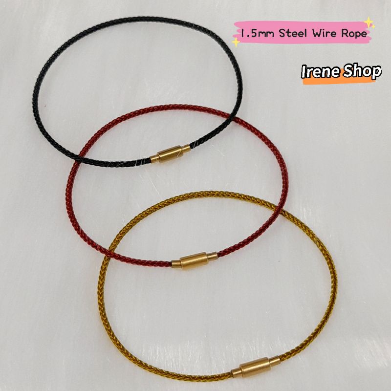 🇲🇾 Ready Stock 1.5mm Steel Wire Rope Bracelet | Shopee Malaysia