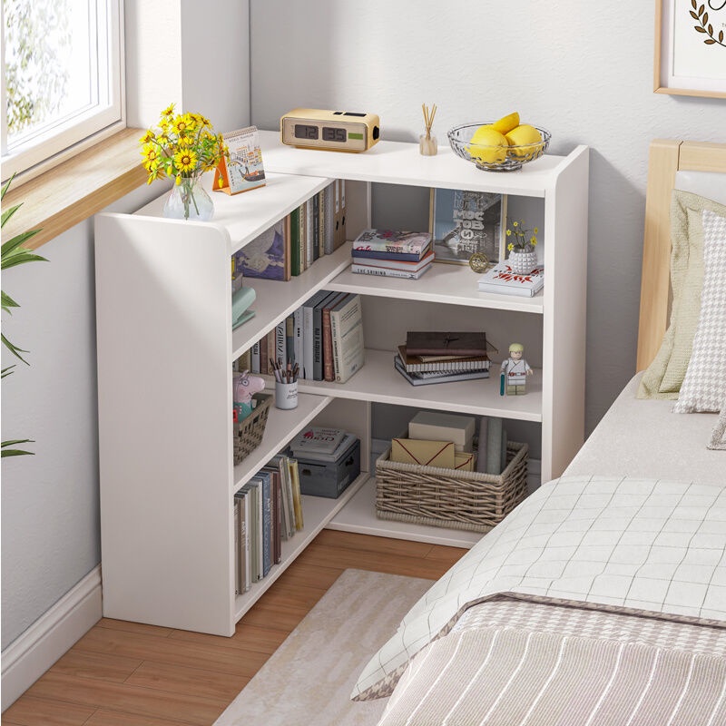 Nordic Style Book Case Corner Rack Bookcase Retractable Bookshelf Storage Shelving Gersby