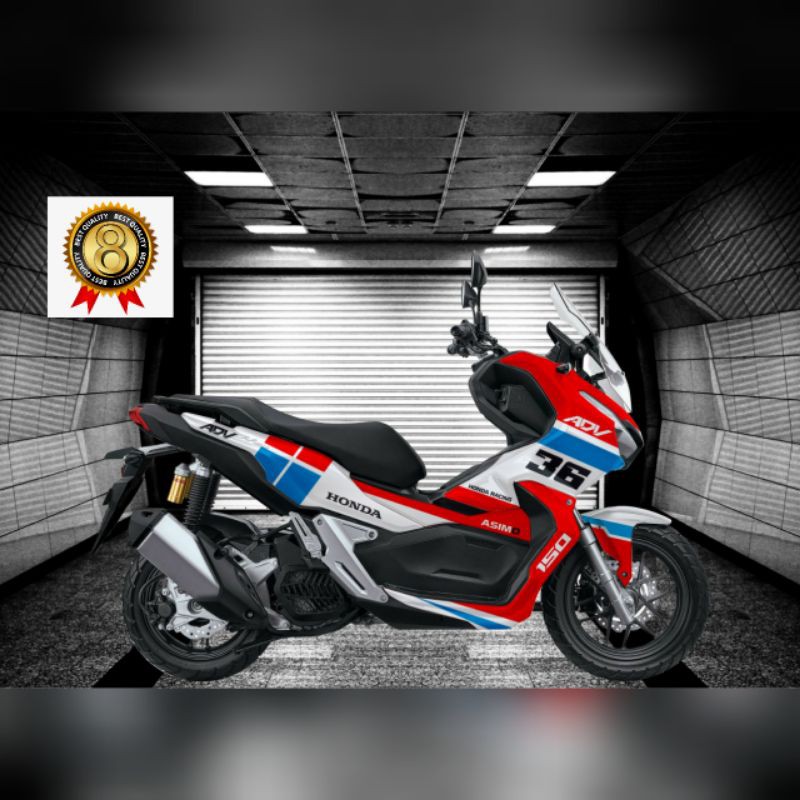 Honda Adv 150 Red Blue Decal Sticker Full Body Variation | Shopee Malaysia