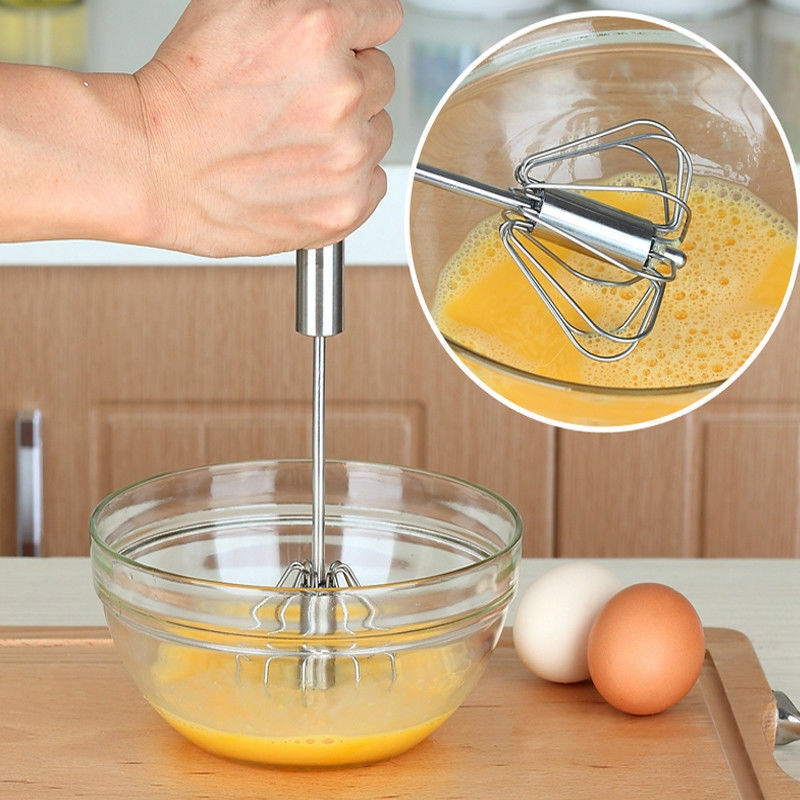 Whisk Push Rotation Auto Hand Whisk Mixer Egg Beater Cream Frother ...