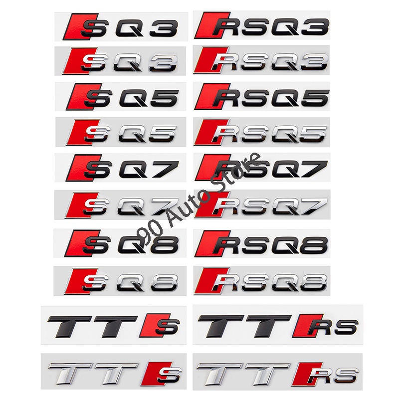 Modified Letter RSQ3 RSQ5 RSQ7 RSQ8 TTRS TTS 3D ABS Car Rear Sticker ...