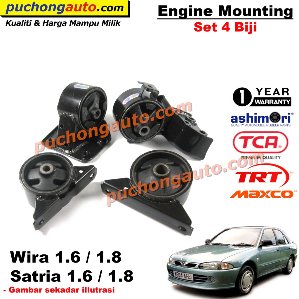 Engine Mounting - Proton Wira 1.6 - 4pcs Set - 1 Year Warranty | Shopee ...