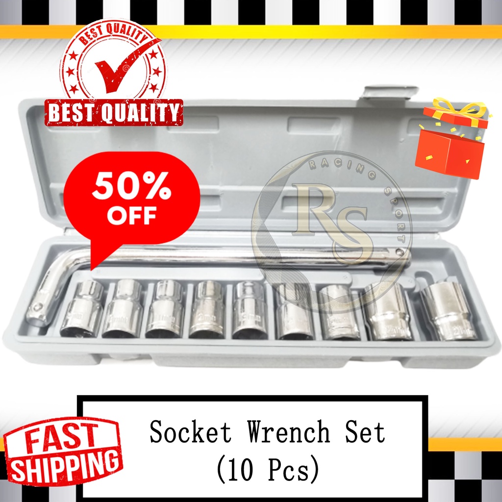 Socket Wrench Set Tool Kit (10 Pcs) | Shopee Malaysia