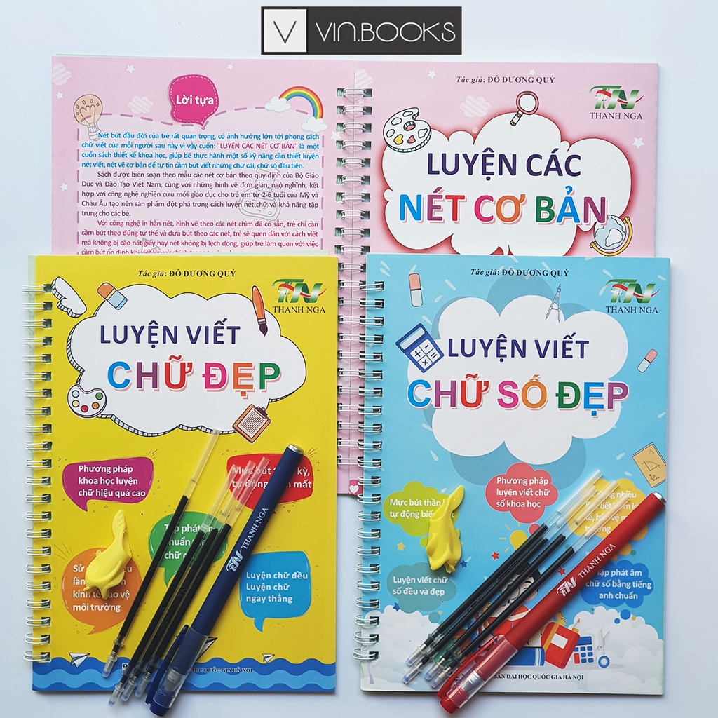 Book - Set of 3 Magical Writing Practice Books Self-Erasing Beautiful ...