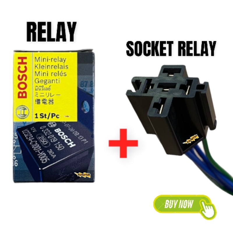 Relay 5 pin Bosch Relay Horn Relay Headlamp Relay 12V 30A Aircond Relay Fan Relay Starter Relay ...