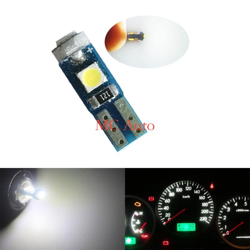 Car Motorcycle T5 LED 3smd Meter LED Dashboard Light Wedge Instrument ...