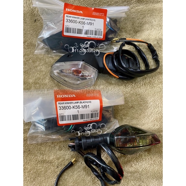 Honda RS150 V2 Signal Set Rear Belakang White/Black 33600-K56-M92 ...