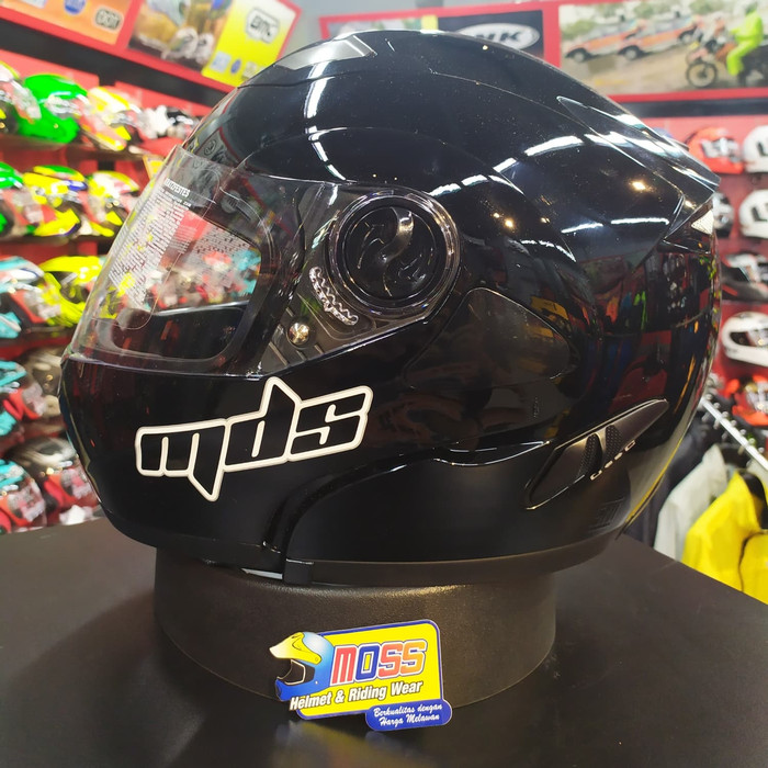 Mds Pro Rider Modular Solid Black Helmet | Flip up | Double Visor ...